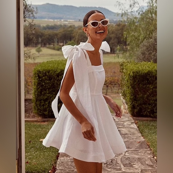 DISSH | Dresses | Dissh White Linen Dress | Poshmark